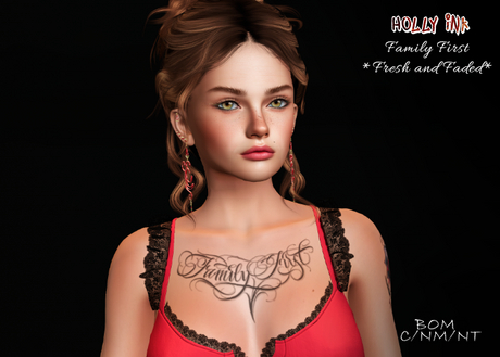 Second Life Marketplace - Holly Ink - Family First - BOM tattoo